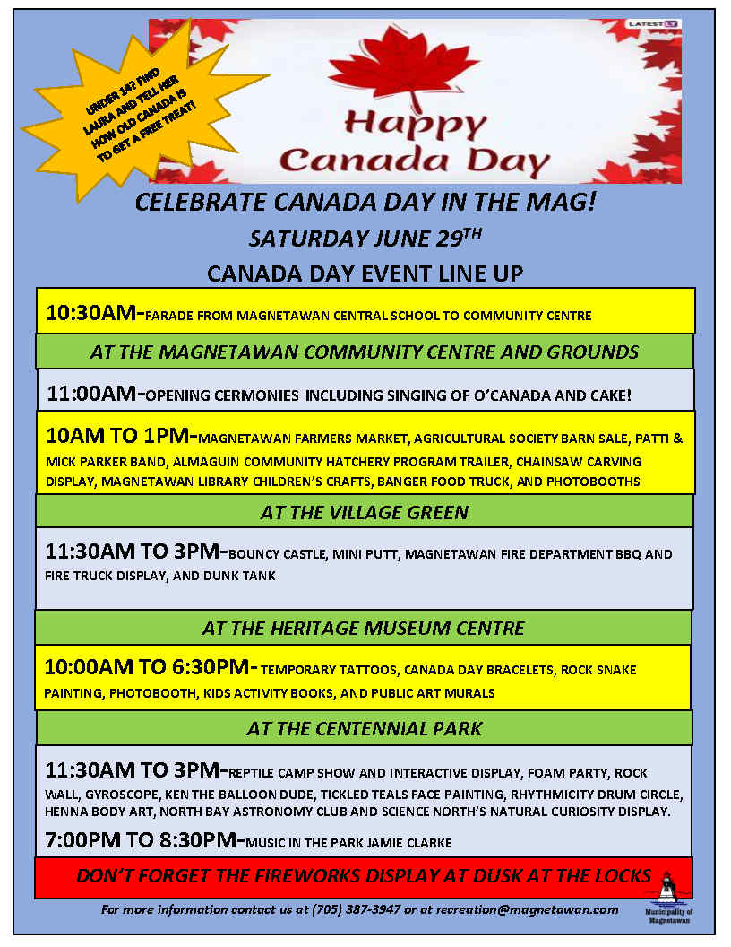 CELEBRATE CANADA DAY IN THE MAG! - Municipality of Magnetawan