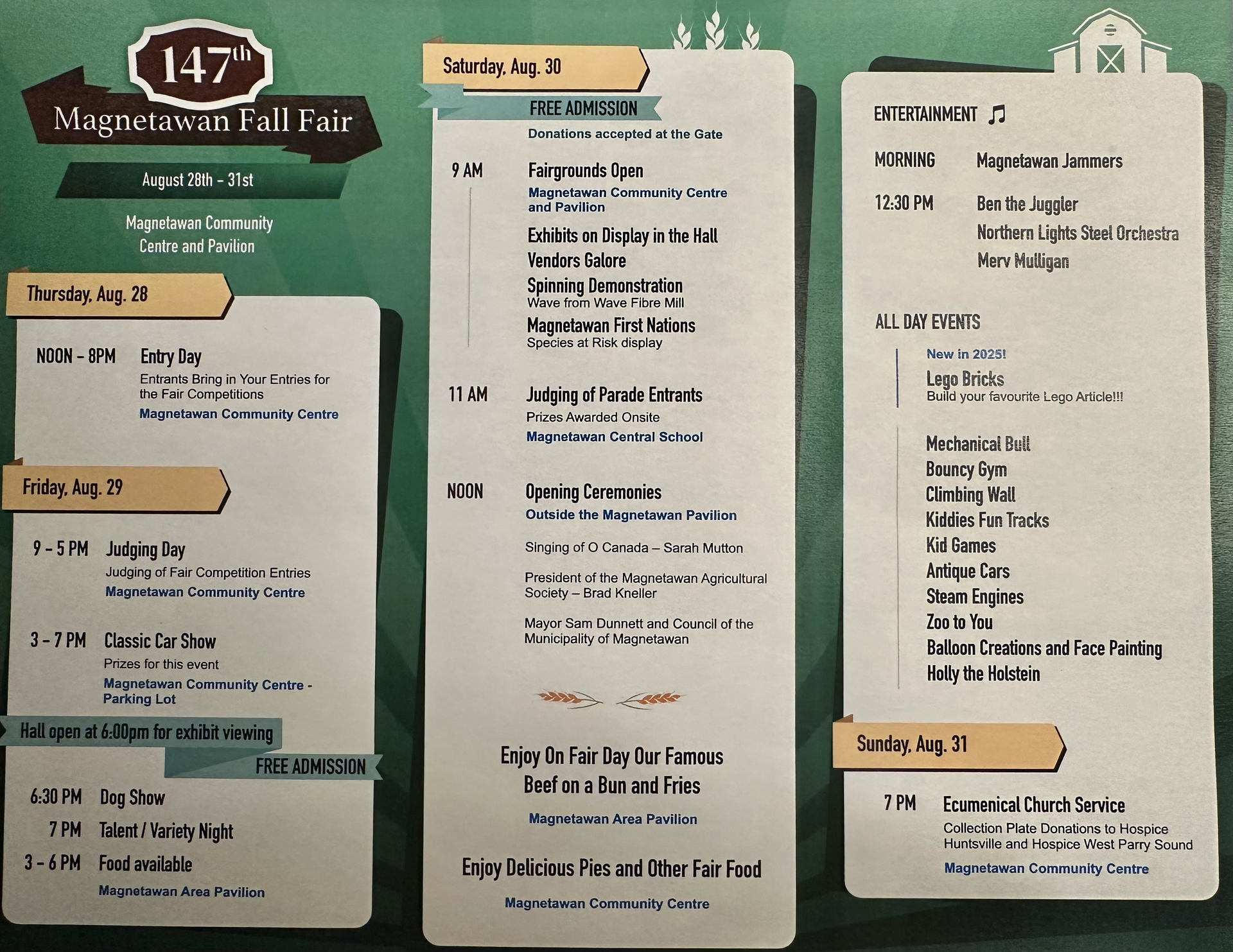 147th Magnetawan Fall Fair - Municipality of Magnetawan