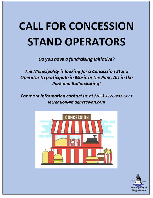 Call for COncession Stand Operators - Municipality of Magnetawan