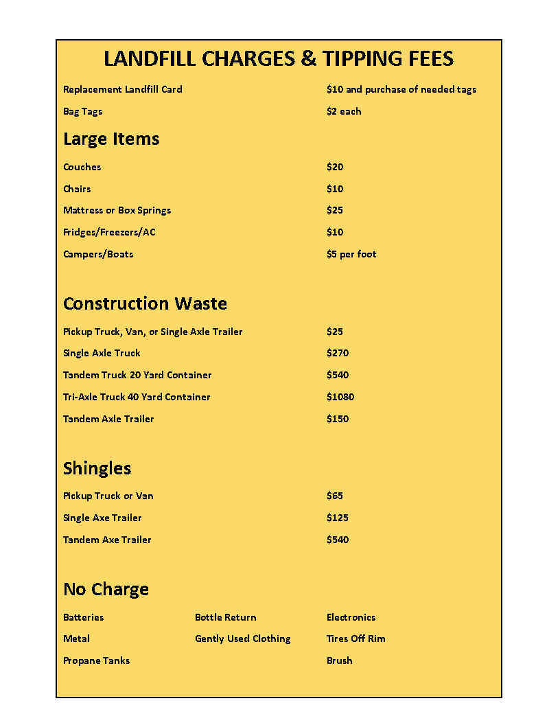Landfill and Recycling - Municipality of Magnetawan